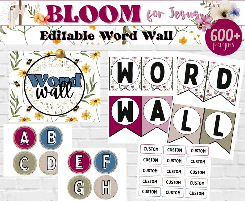 Christian Editable CLASSROOM DECOR Bundle Elementary Classroom Decor ...