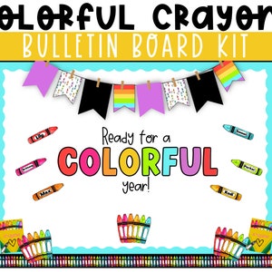 DIVERSITY Crayon Colorful Bulletin Board Kit | Colorful Classroom ...