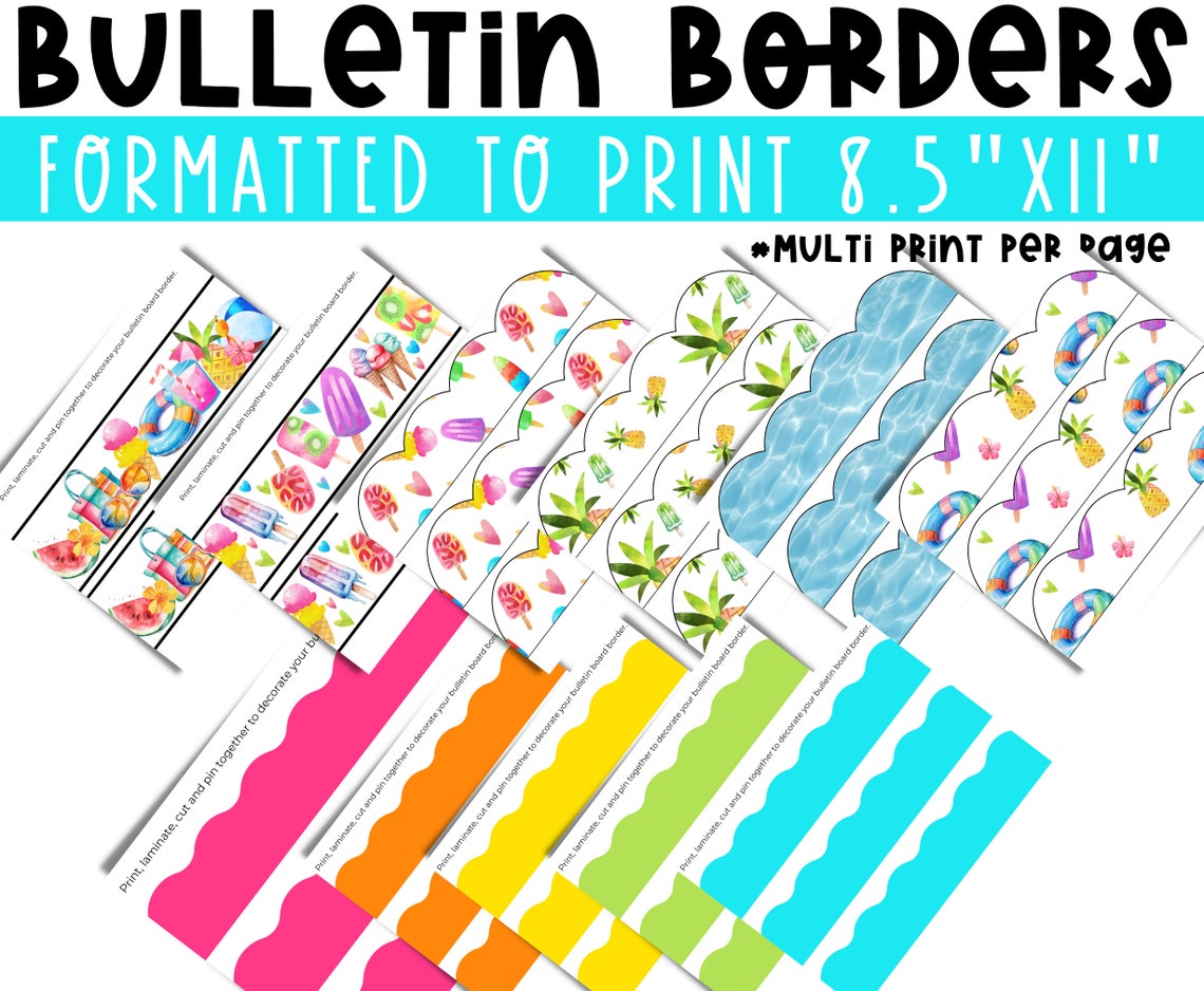Bright Summer Paradise Editable Bulletin Board Kit | Elementary ...