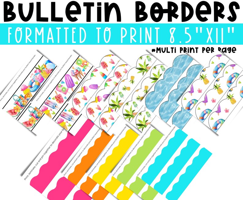 Bright Summer Paradise Editable Bulletin Board Kit | Elementary ...