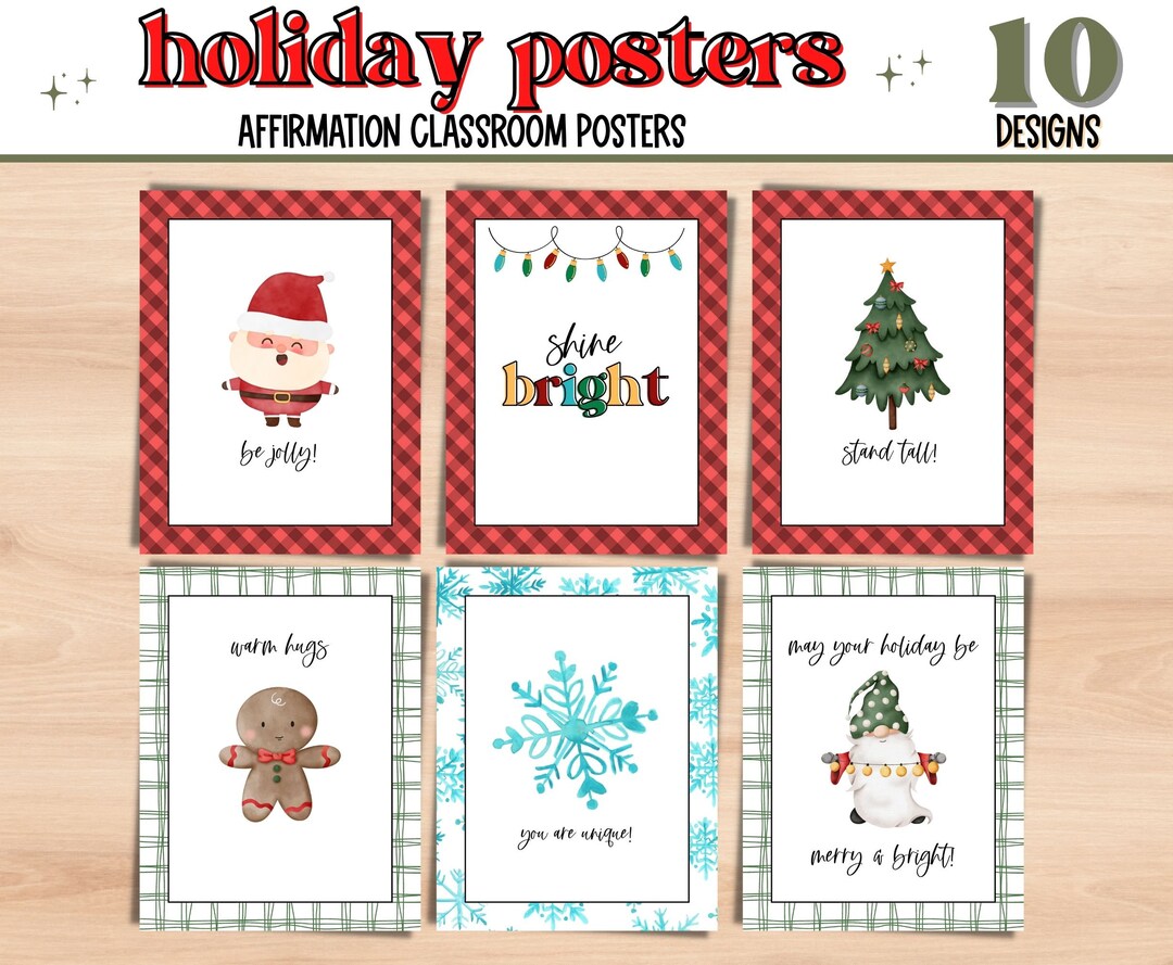 Christmas & Winter Affirmation Classroom Poster Set. Christmas ...