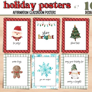 Christmas & Winter Affirmation Classroom Poster Set. Christmas ...
