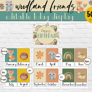 Woodland Animals Editable CLASSROOM DECOR Bundle | Elementary Classroom ...