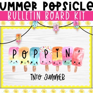 Summer Popsicle Bulletin Board Kit | Editable Summer Bulletin Board Kit ...