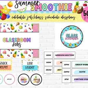 Bright Summer Fruit Editable CLASSROOM DECOR Bundle | Elementary Class ...