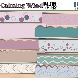 PRINTABLE Calming Bulletin Board Borders. Printable Classroom Borders ...