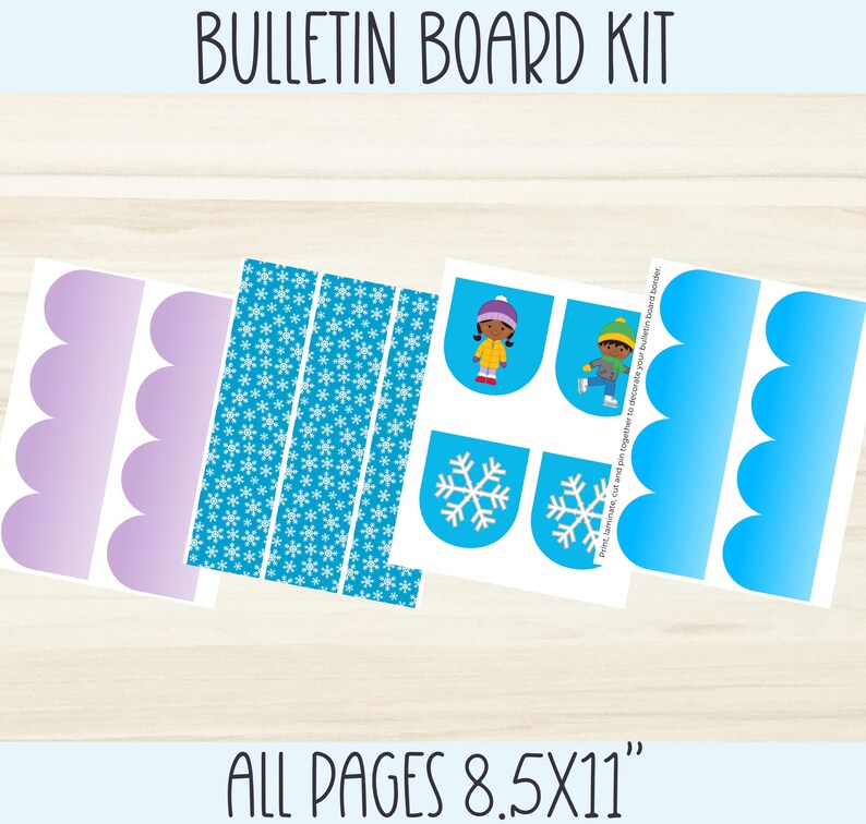 Preschool January Bulletin Board Kit | Printable Bulletin Borders | New ...