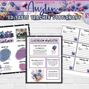 Moody Floral Editable CLASSROOM DECOR Bundle | Elementary Classroom ...