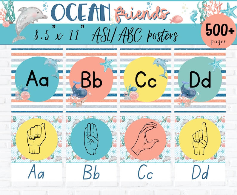 Ocean Sea Life Editable CLASSROOM DECOR Bundle Elementary - Etsy