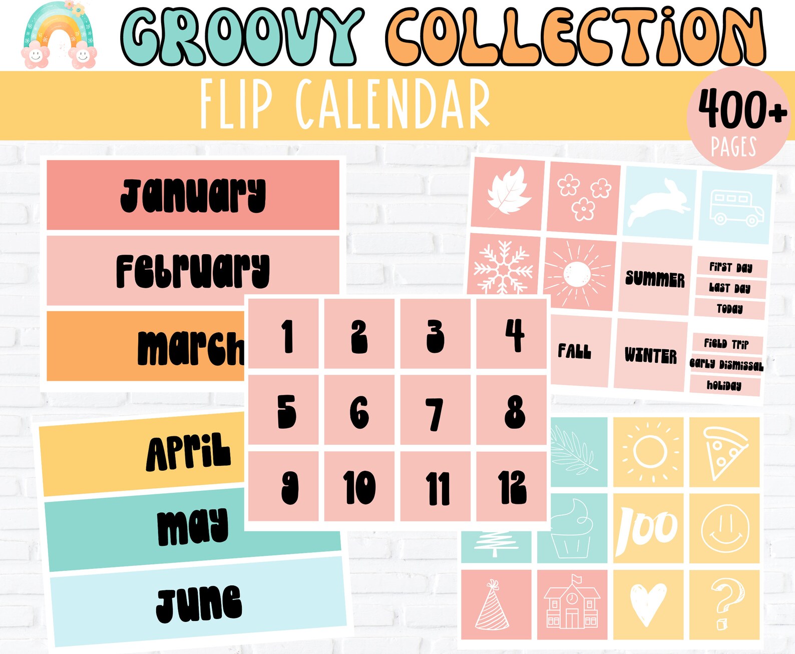 Groovy CLASSROOM DECOR Full Bundle Meet the Teacher Shapes Abc's ...
