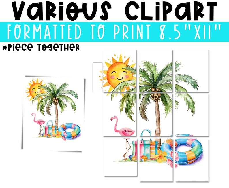 Bright Summer Paradise Editable Bulletin Board Kit - Etsy