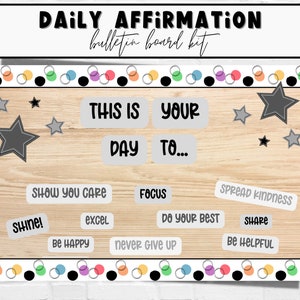 New Year Affirmation Bulletin Board Kit Printable Bulletin Borders ...