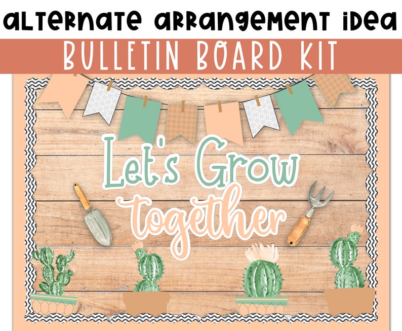 Boho Cacti Back to School Bulletin Board Kit | Easy and Modern ...