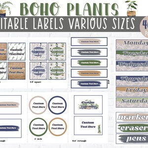 Boho Plants CLASSROOM DECOR Full Bundle Meet the Teacher | Shapes | Abc ...