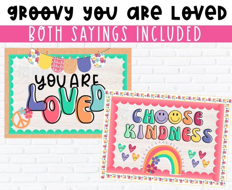 Boho Rainbow Choose KINDNESS Bulletin Board Kit Happy Face - Etsy