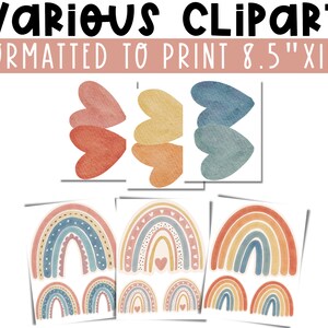 Boho Rainbow Back to School Bulletin Board Kit | Easy and Modern ...