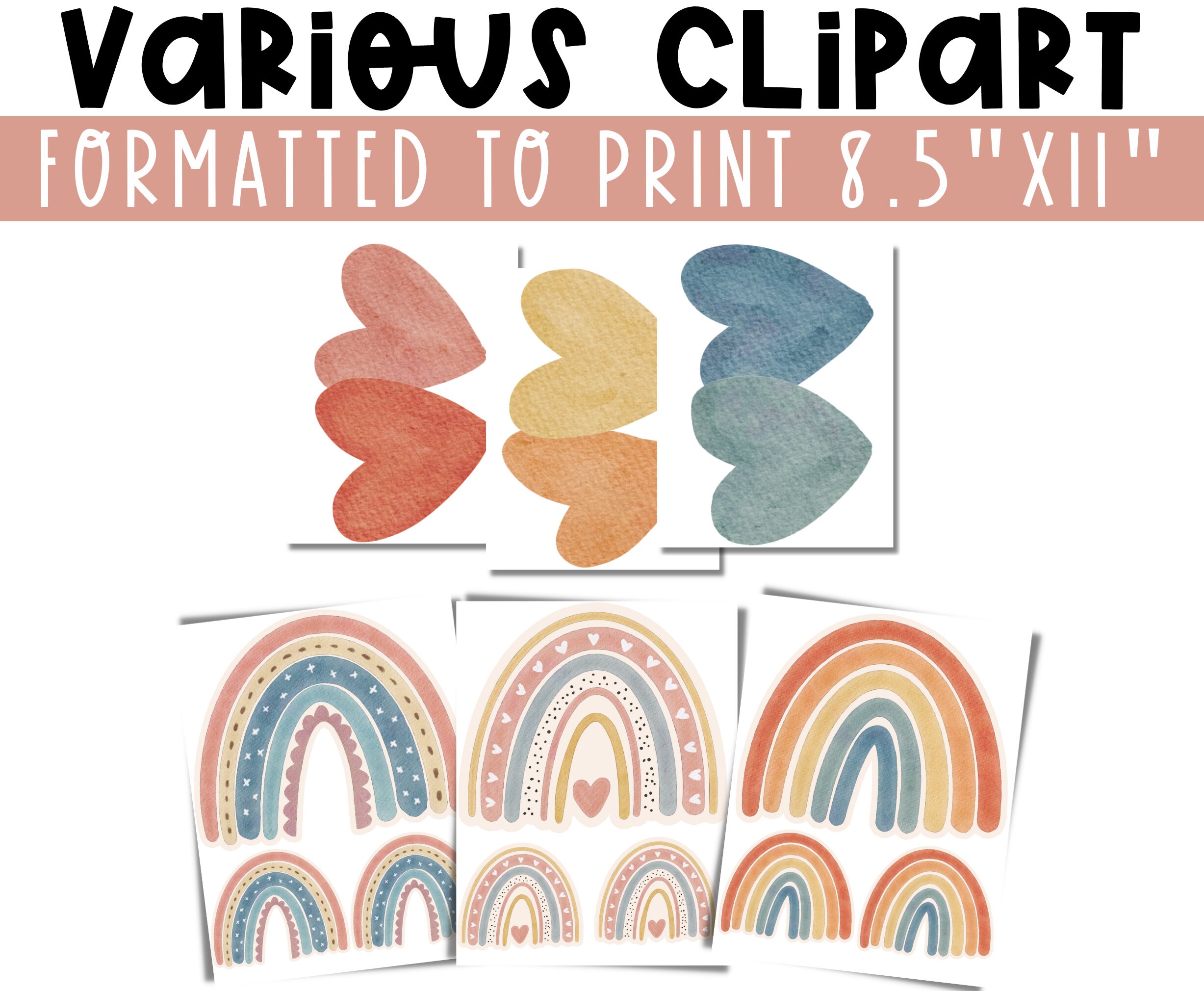 Boho Rainbow Back to School Bulletin Board Kit Easy and - Etsy UK