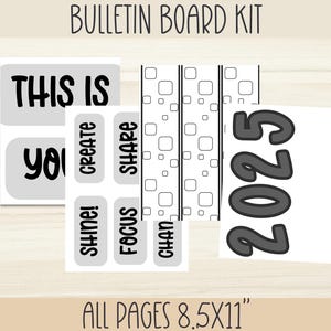 New Year Affirmation Bulletin Board Kit | Printable Bulletin Borders ...