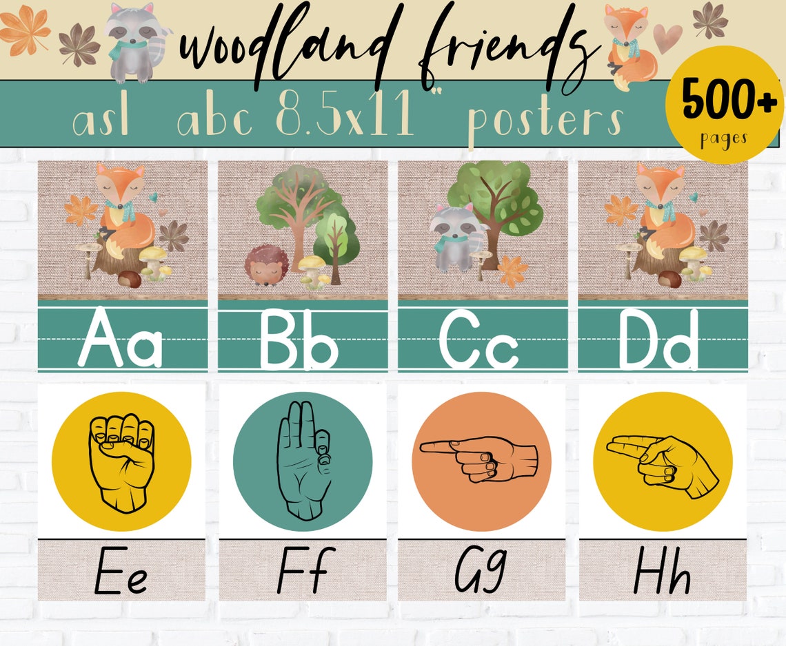Woodland Animals Editable CLASSROOM DECOR Bundle | Elementary Classroom ...