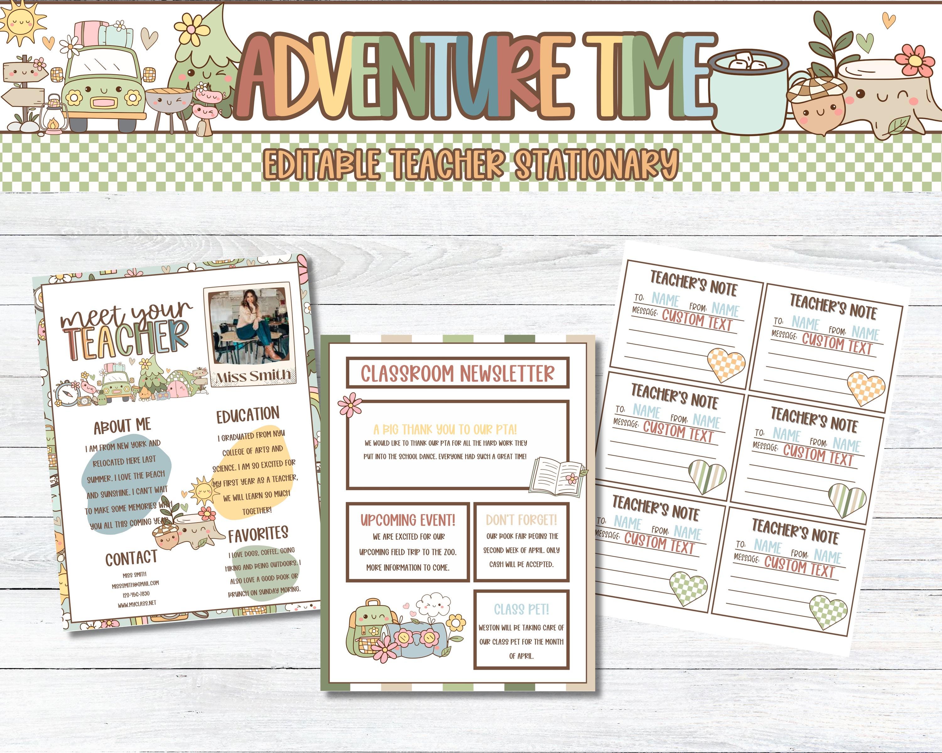 Adventure Time Theme Editable CLASSROOM DECOR Bundle | Elementary ...
