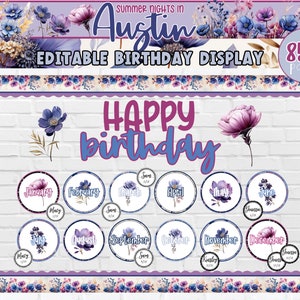 Moody Floral Editable CLASSROOM DECOR Bundle | Elementary Classroom ...