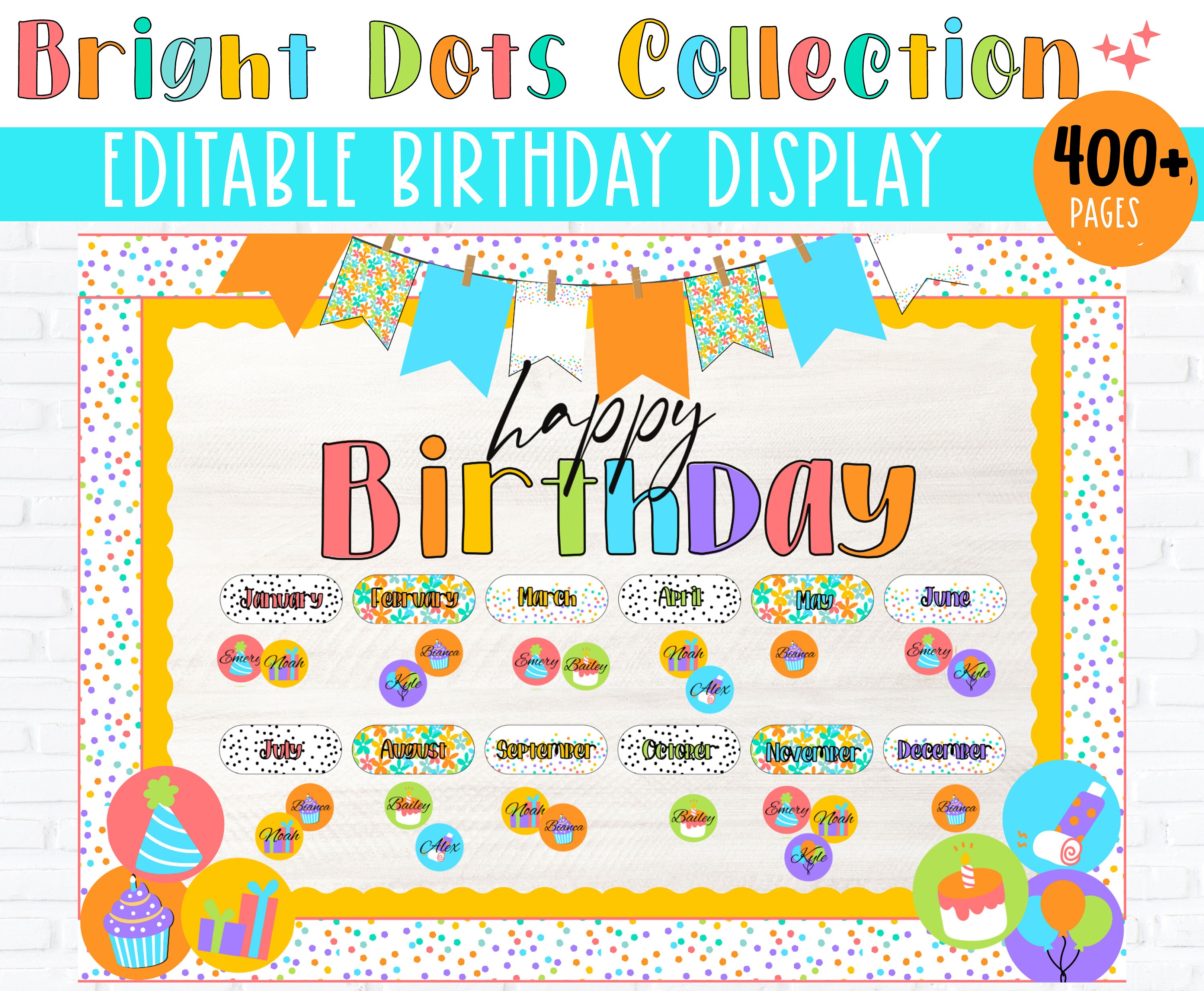 Bright Dots CLASSROOM DECOR Full Bundle Meet the Teacher - Etsy