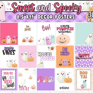 Pastel Halloween Theme Editable Holiday Classroom Decor Bundle | Modern ...