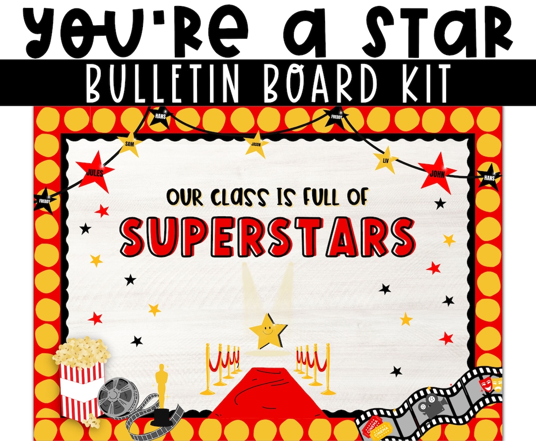 You're a Star Movie Star Themed Bulletin Board Kit | DIY Classroom ...