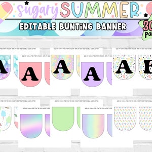 Pastel Summer Popsicle Theme Editable Classroom Decor Bundle | Modern ...