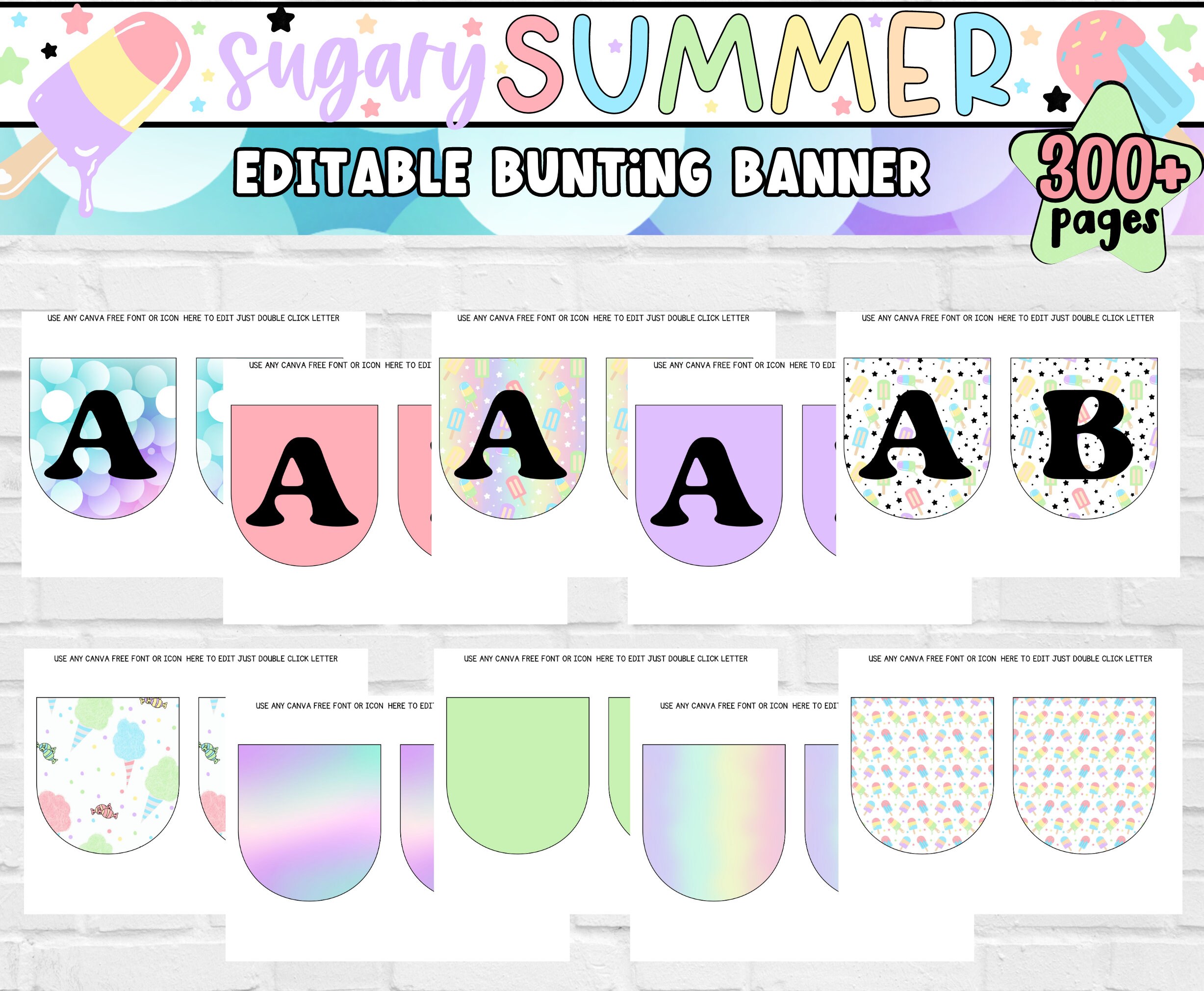 Pastel Summer Popsicle Theme Editable Classroom Decor Bundle | Modern ...