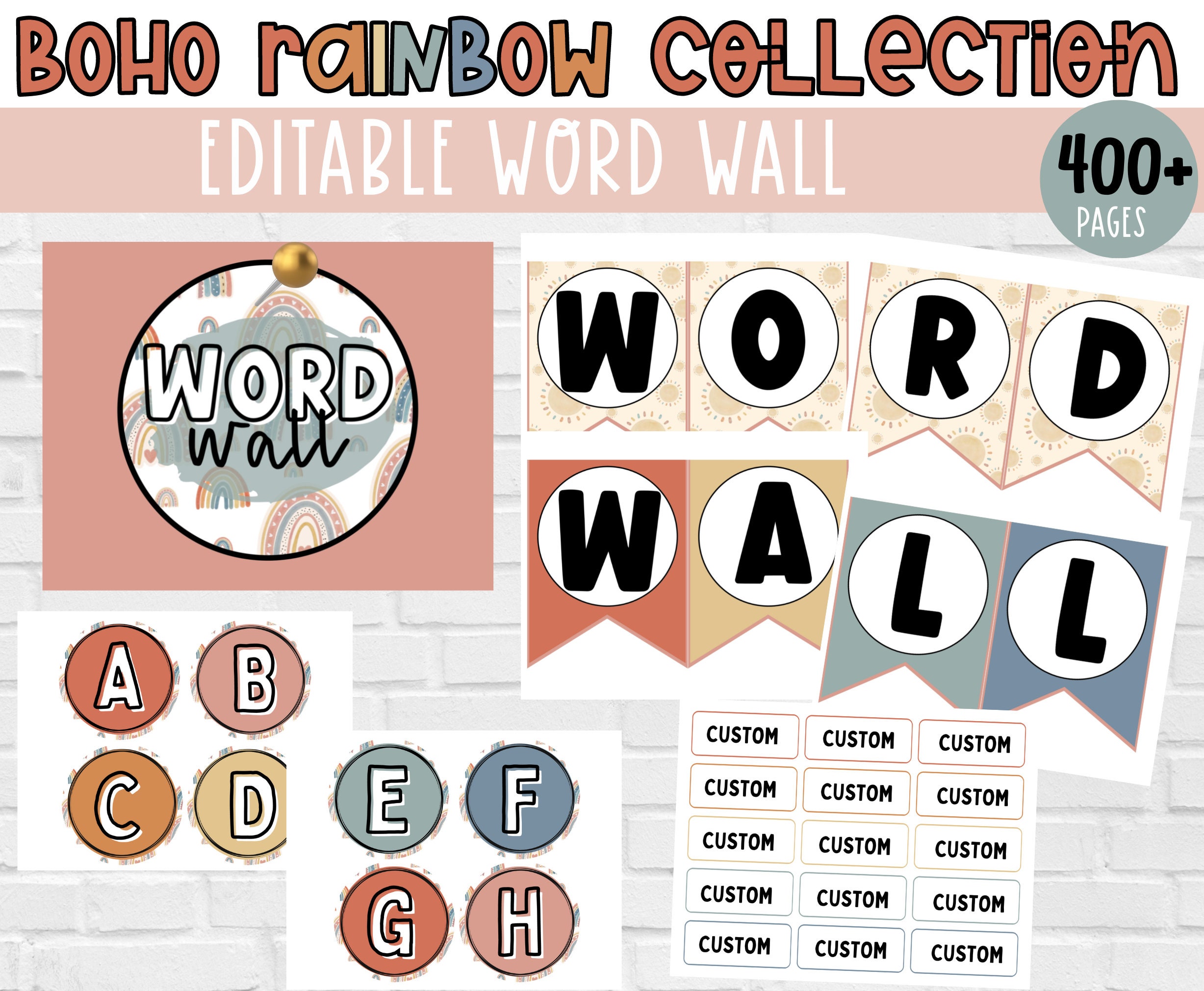 Boho Rainbow CLASSROOM DECOR Full Bundle Meet the Teacher - Etsy