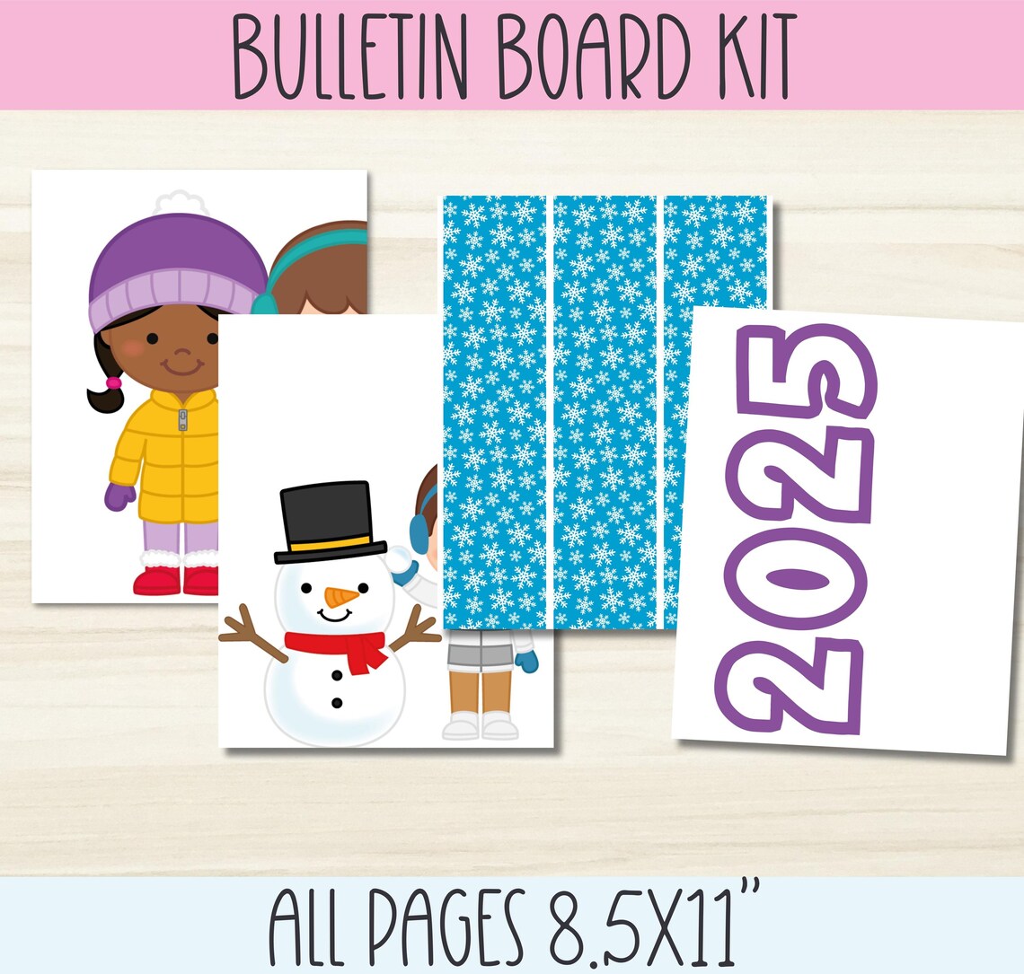 Preschool January Bulletin Board Kit | Printable Bulletin Borders | New ...