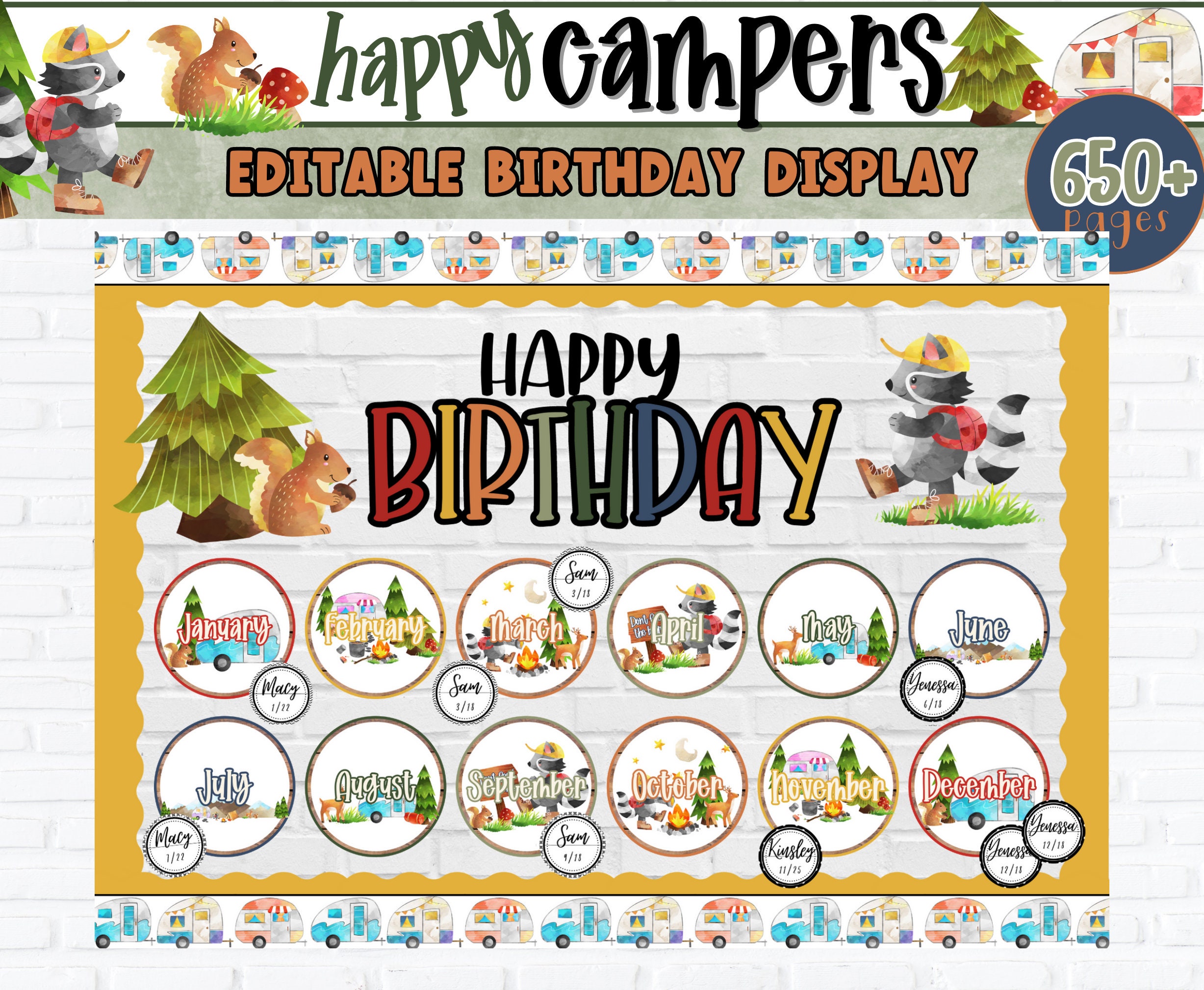 Summer Camp Theme CLASSROOM DECOR Bundle Elementary - Etsy