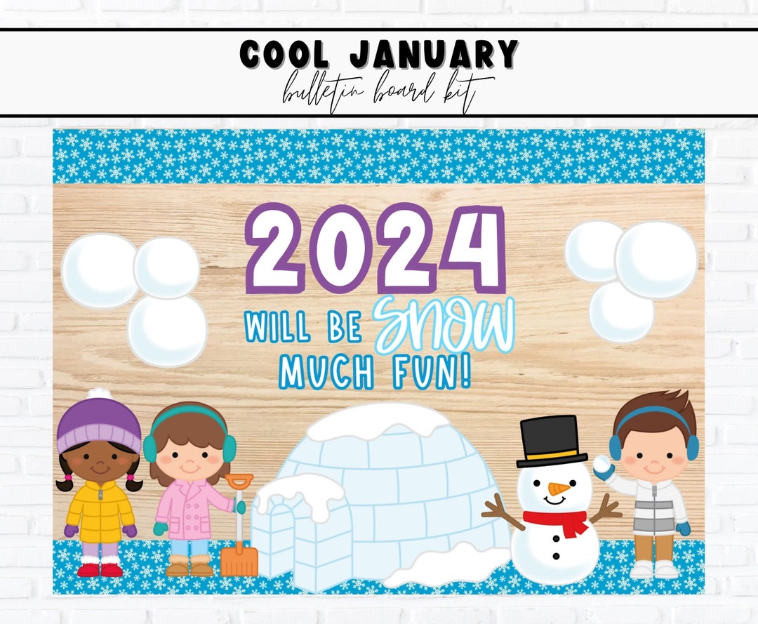 Preschool January Bulletin Board Kit Printable Bulletin Borders New ...