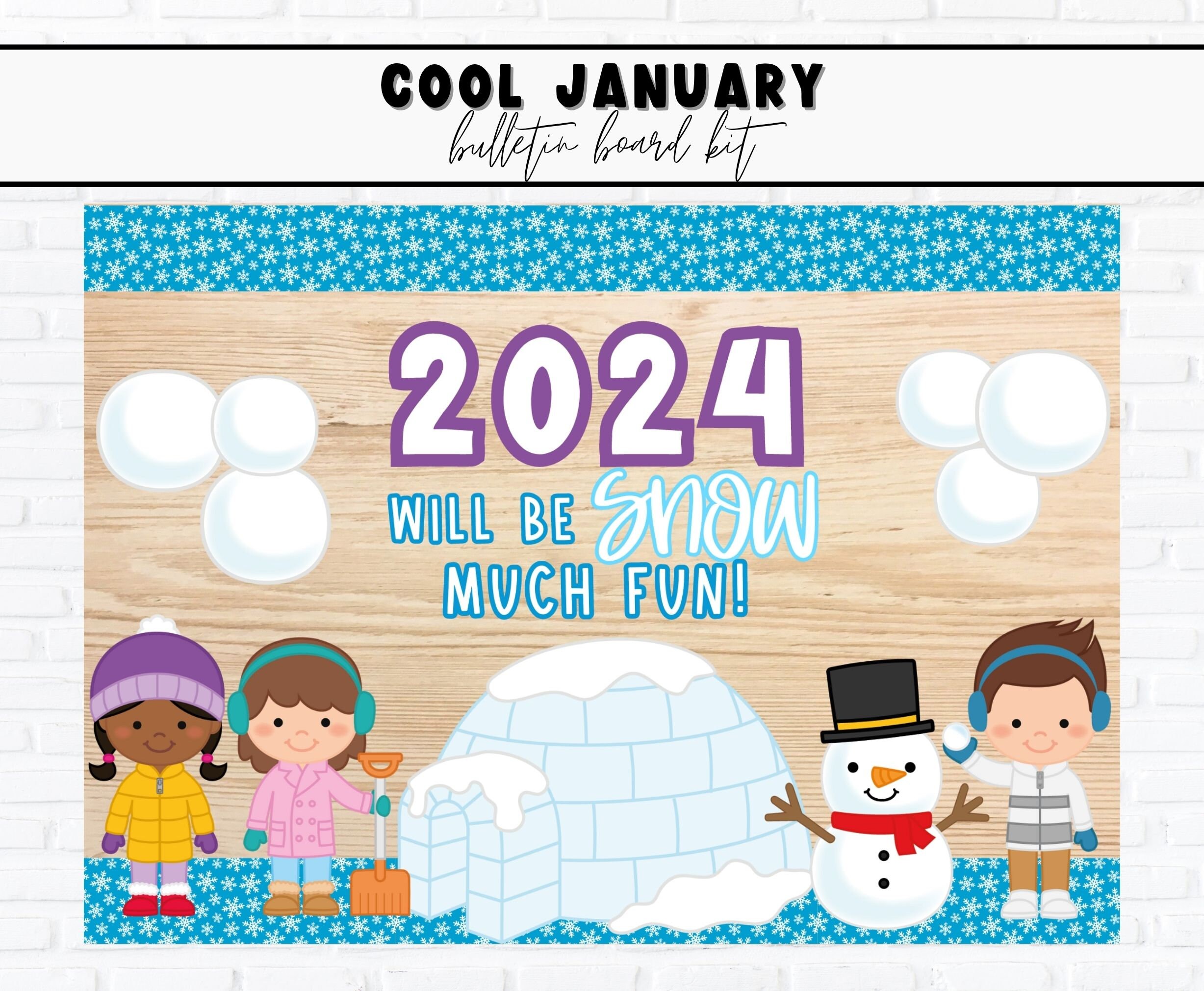 Preschool January Bulletin Board Kit Printable Bulletin Borders New ...