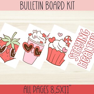 Stay HEART HEALTHY Valentine's Day Bulletin Board Kit. Printable ...