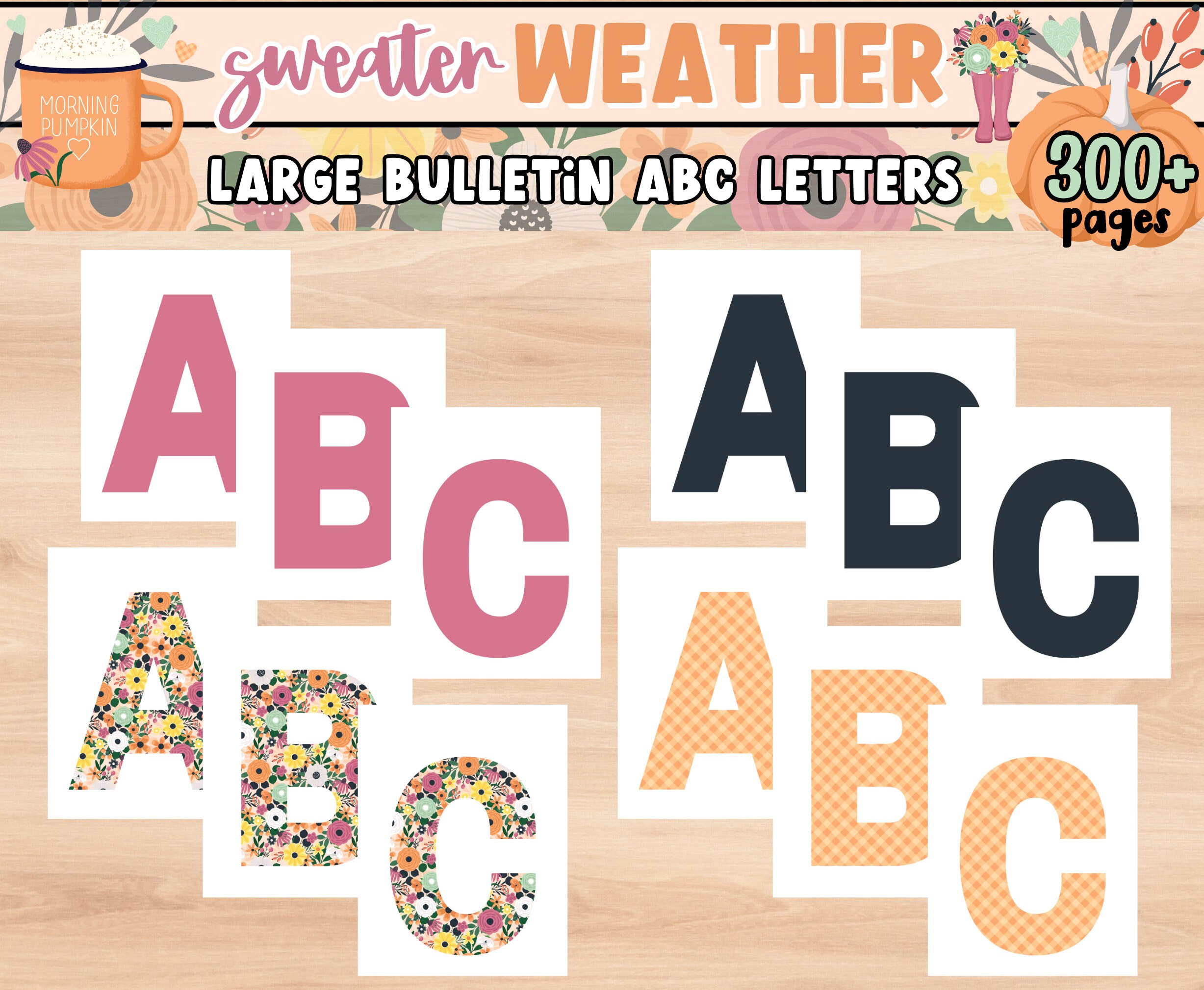 Pastel Pumpkin Fall Theme Editable Classroom Decor Bundle - Etsy