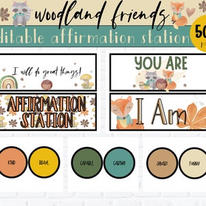 Woodland Animals Editable CLASSROOM DECOR Bundle | Elementary Classroom ...