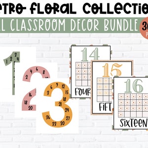 Retro Flower CLASSROOM DECOR Full Bundle Meet the Teacher | Shapes ...