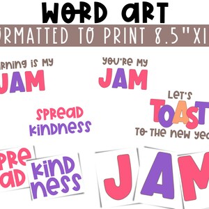 New Year Toast Peanut Butter and Jelly Theme Bulletin Board Kit Easy ...