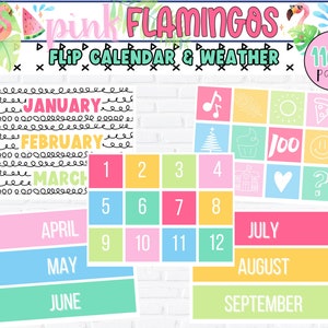 Flamingo Summer Theme Editable CLASSROOM DECOR Bundle | Elementary ...