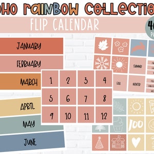 Boho Rainbow CLASSROOM DECOR Full Bundle Meet the Teacher | Shapes ...