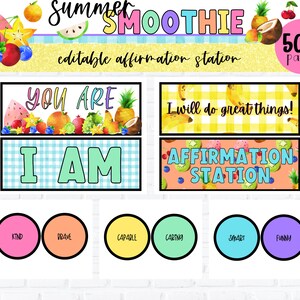 Bright Summer Fruit Editable CLASSROOM DECOR Bundle | Elementary Class ...