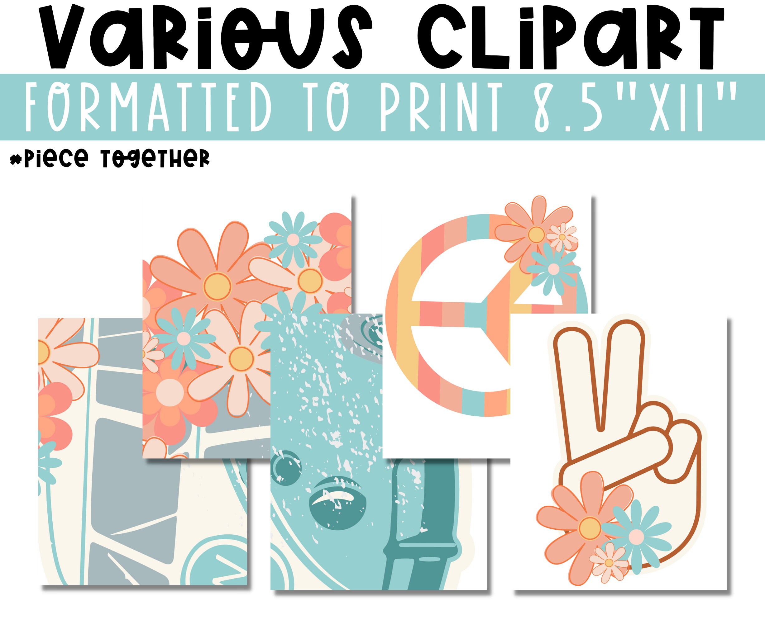 Boho Flower Bus Theme Editable Bulletin Board Kit Modern - Etsy