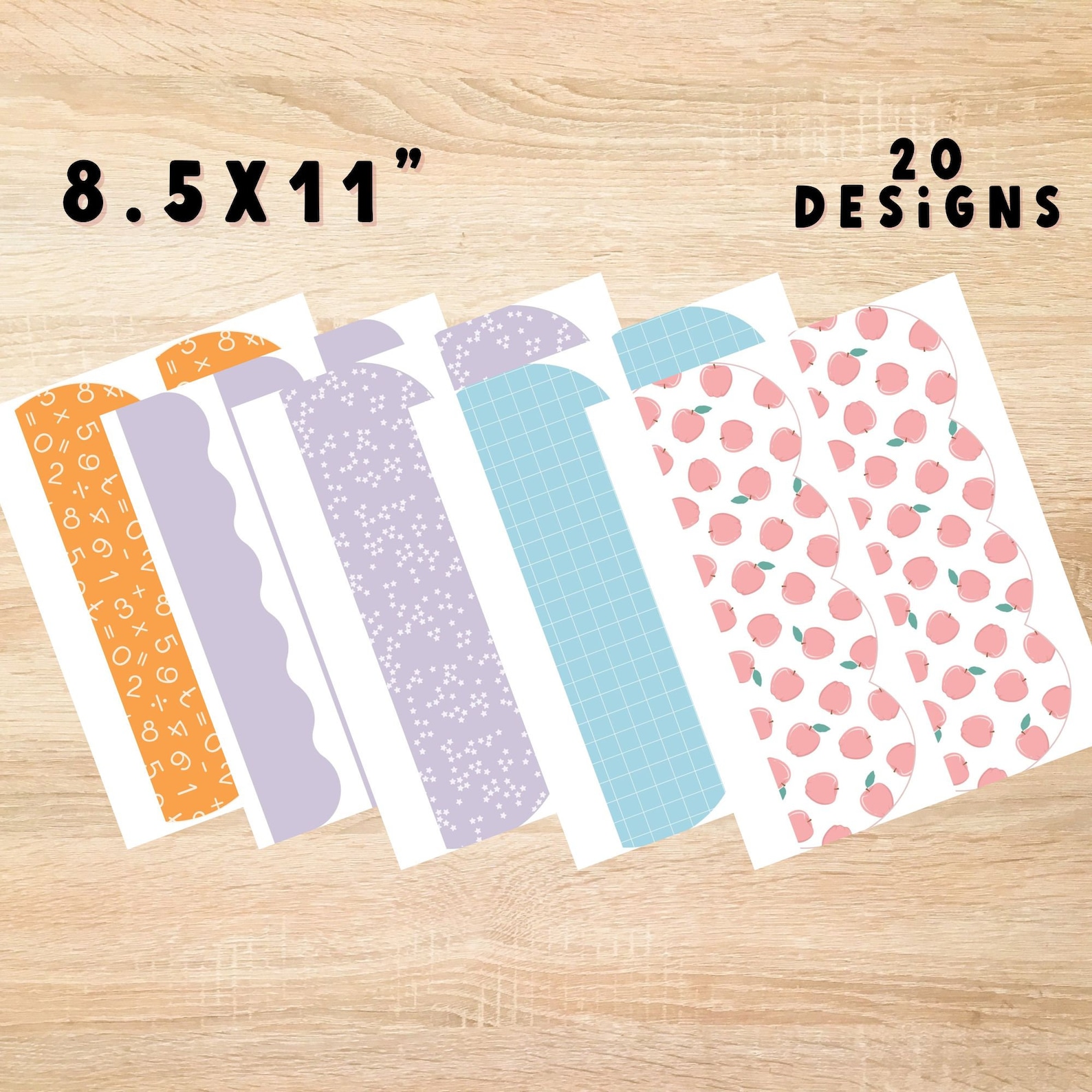 Back to School Bulletin Board Borders. Colorful Printable Classroom ...