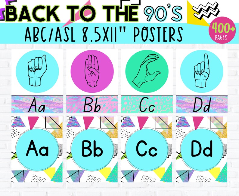 90's Theme Editable CLASSROOM DECOR Bundle | Elementary Classroom Decor ...