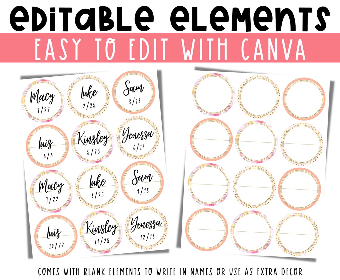 Flower Classroom Birthday Display Wildflower Classroom Decor - Etsy