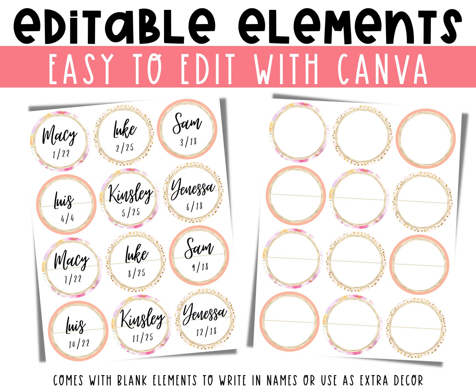 Flower Classroom Birthday Display Wildflower Classroom Decor - Etsy