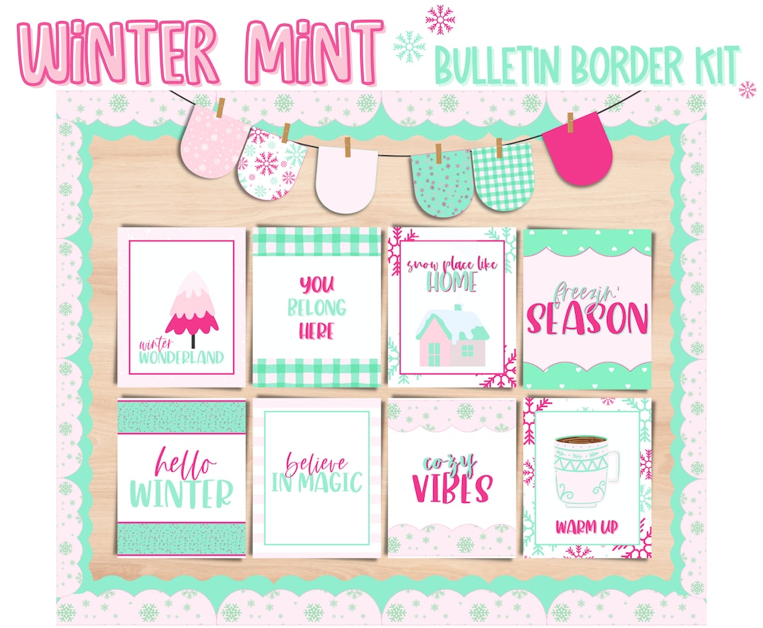 Winter Bulletin Board Kit Printable. Snowman Classroom Decor. January ...