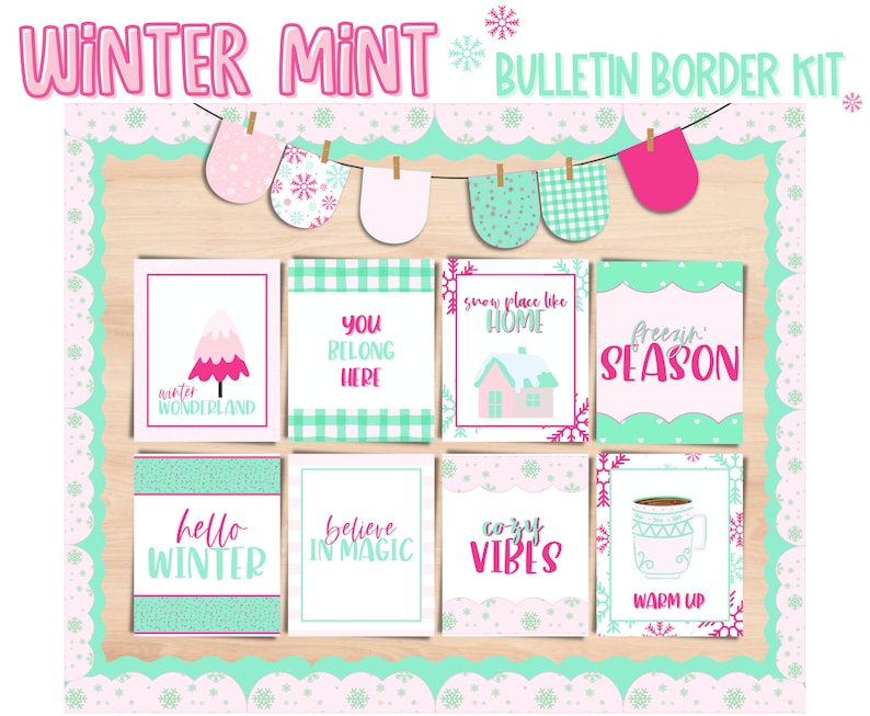 Winter Bulletin Board Kit Printable. Snowman Classroom Decor. - Etsy